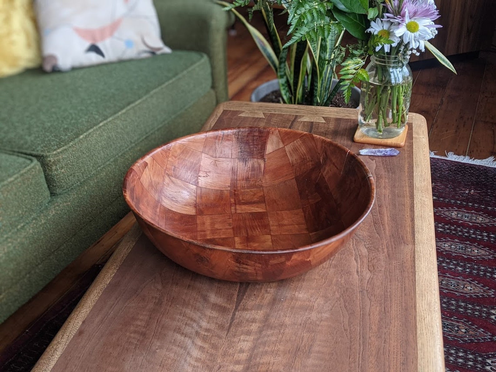 Vintage Wood Serving Bowl Rustic Farmhouse Country Primitive - Etsy