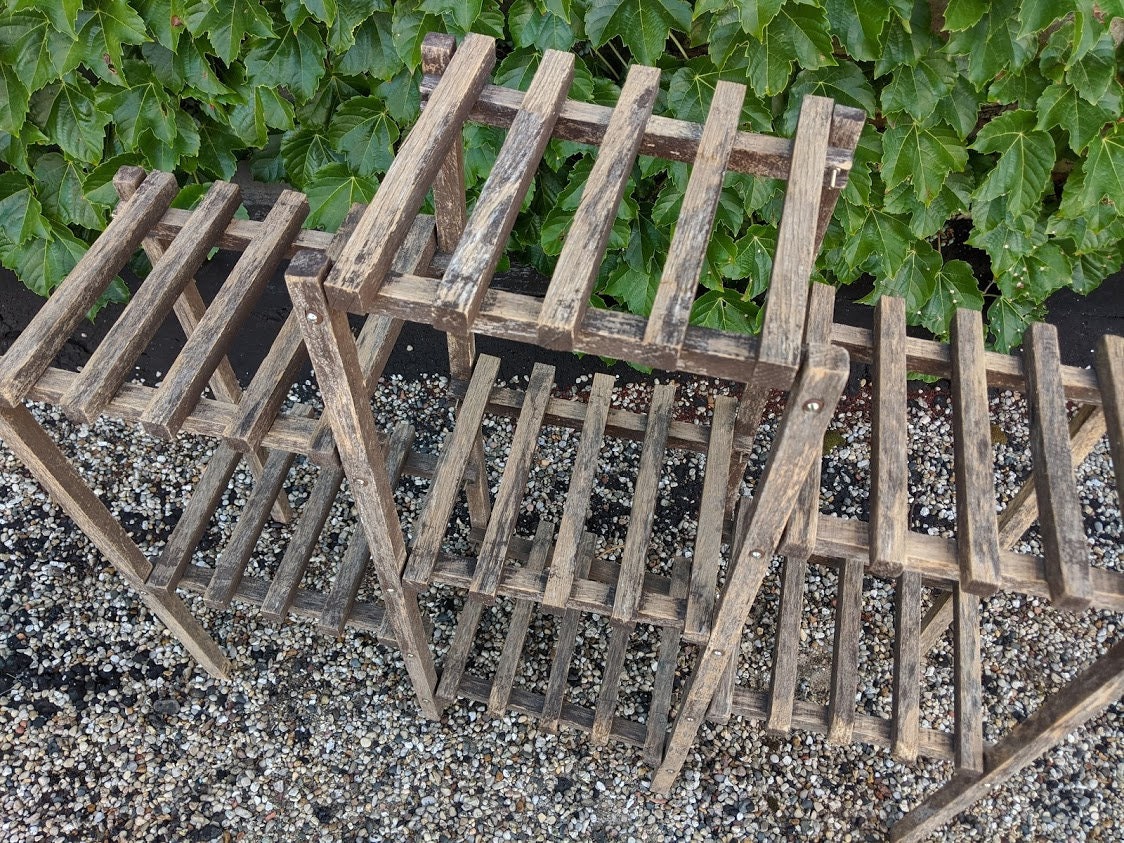 Rustic Primitive Wooden Plant Stand | Multi-tiered Country Farmhouse ...
