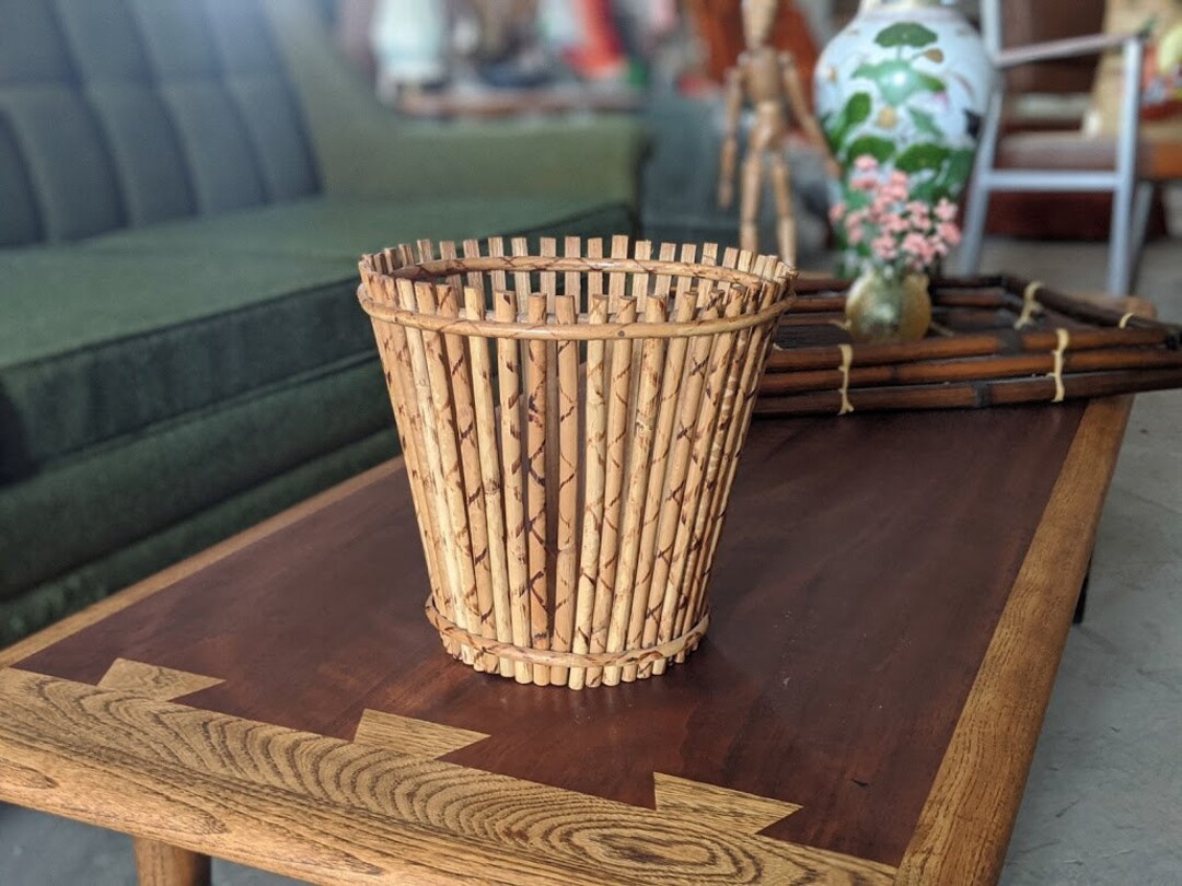 Small Wooden Boho Plant Basket | Tropical Beach House Indoor Planter ...