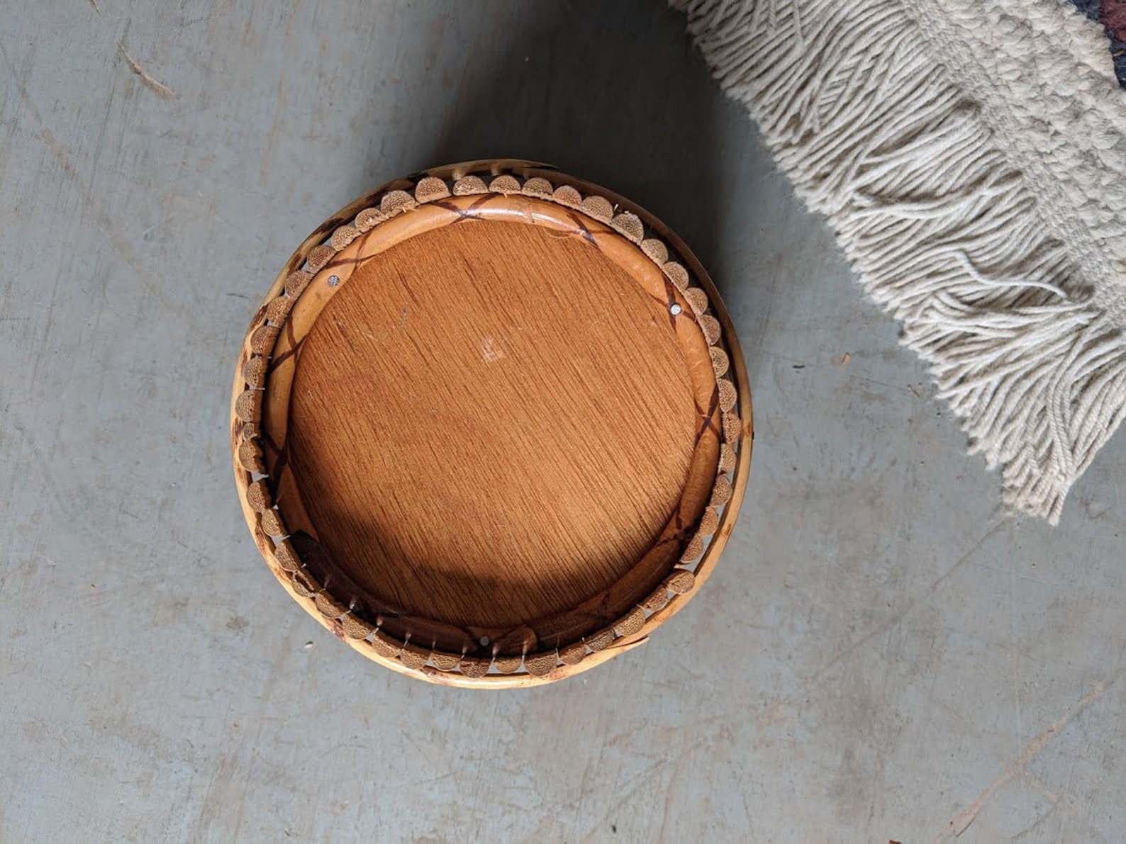 Small Wooden Boho Plant Basket | Tropical Beach House Indoor Planter ...
