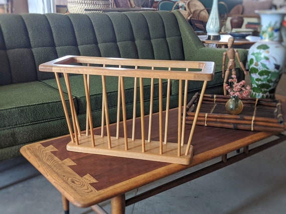 Minimal Light Wood Magazine Rack Boho Mid-century Modern | Etsy