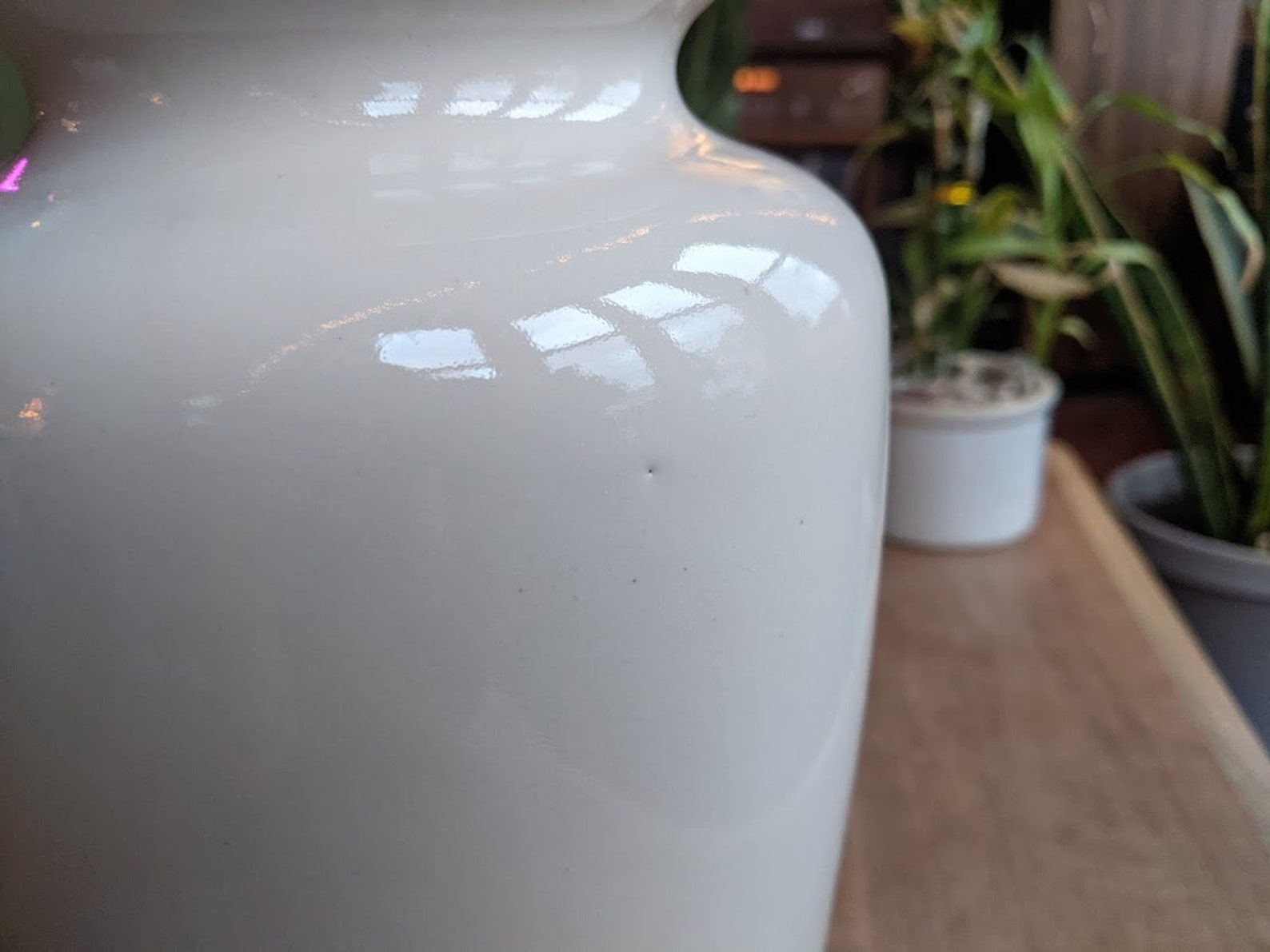 Tall White Ceramic Flower Vase Vintage Eclectic Mid-century - Etsy