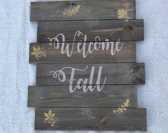 Fall wood sign | Etsy