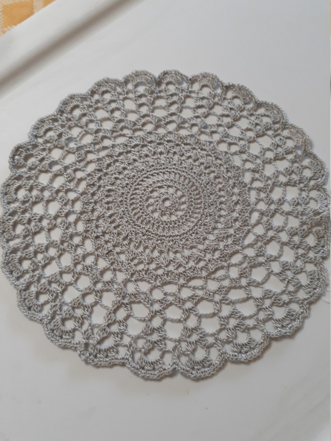 10" Hand Crocheted Doily in Cloud #10 Thread (light Grey). - Etsy
