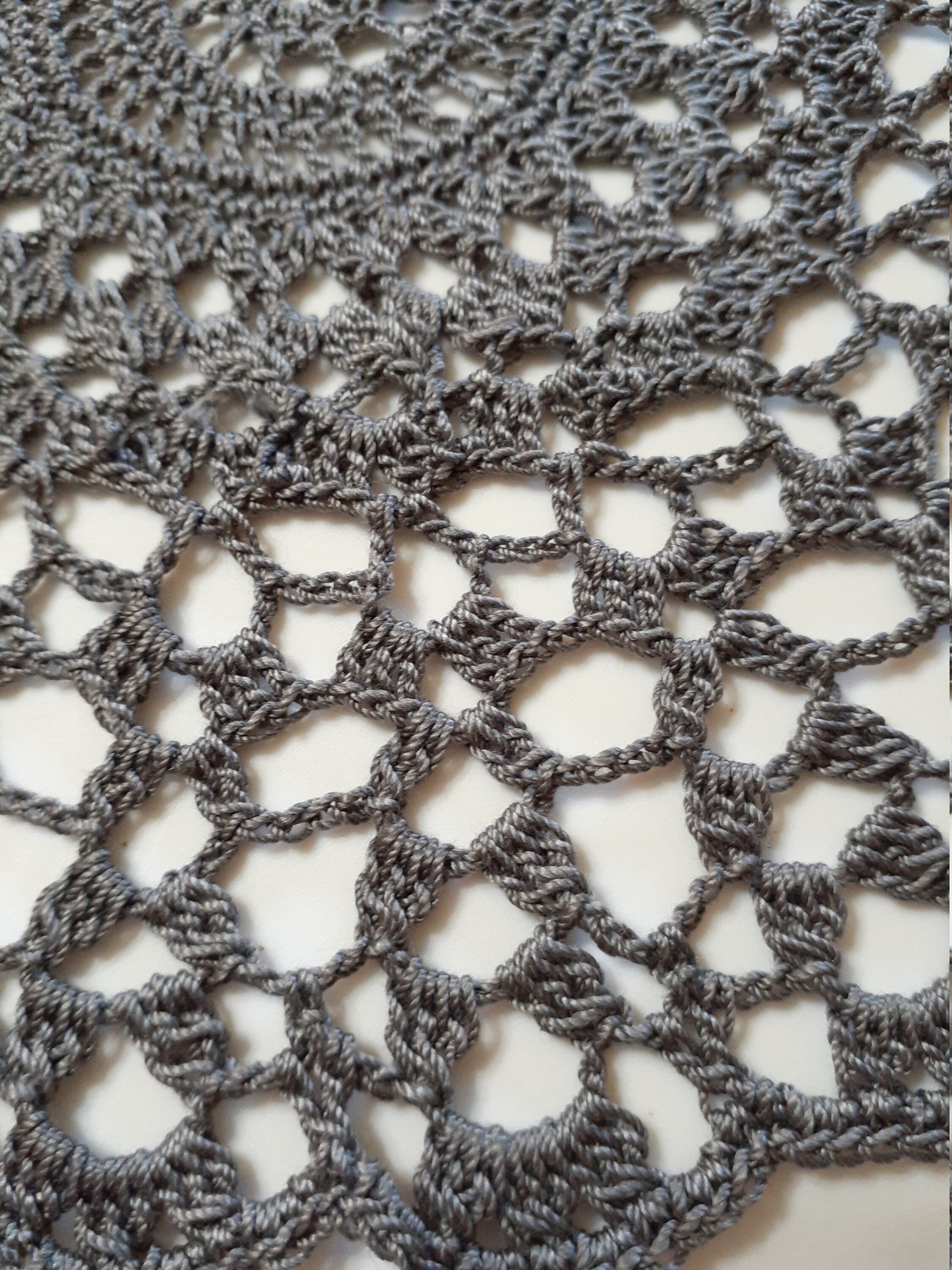 11" Hand Crocheted Doily in Pewter Grey Color - Etsy