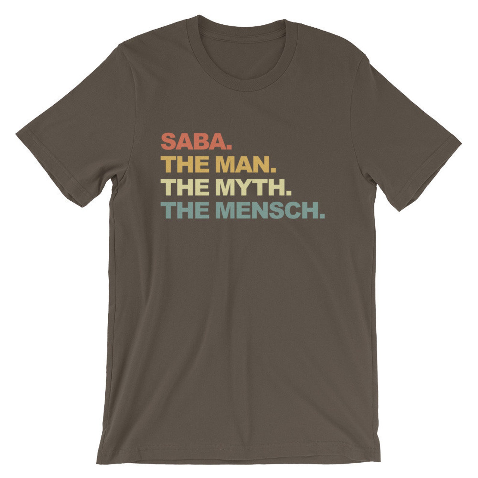 Saba the Man the Myth the Mensch Shirt| Hanukkah Gift | Funny Saba ...