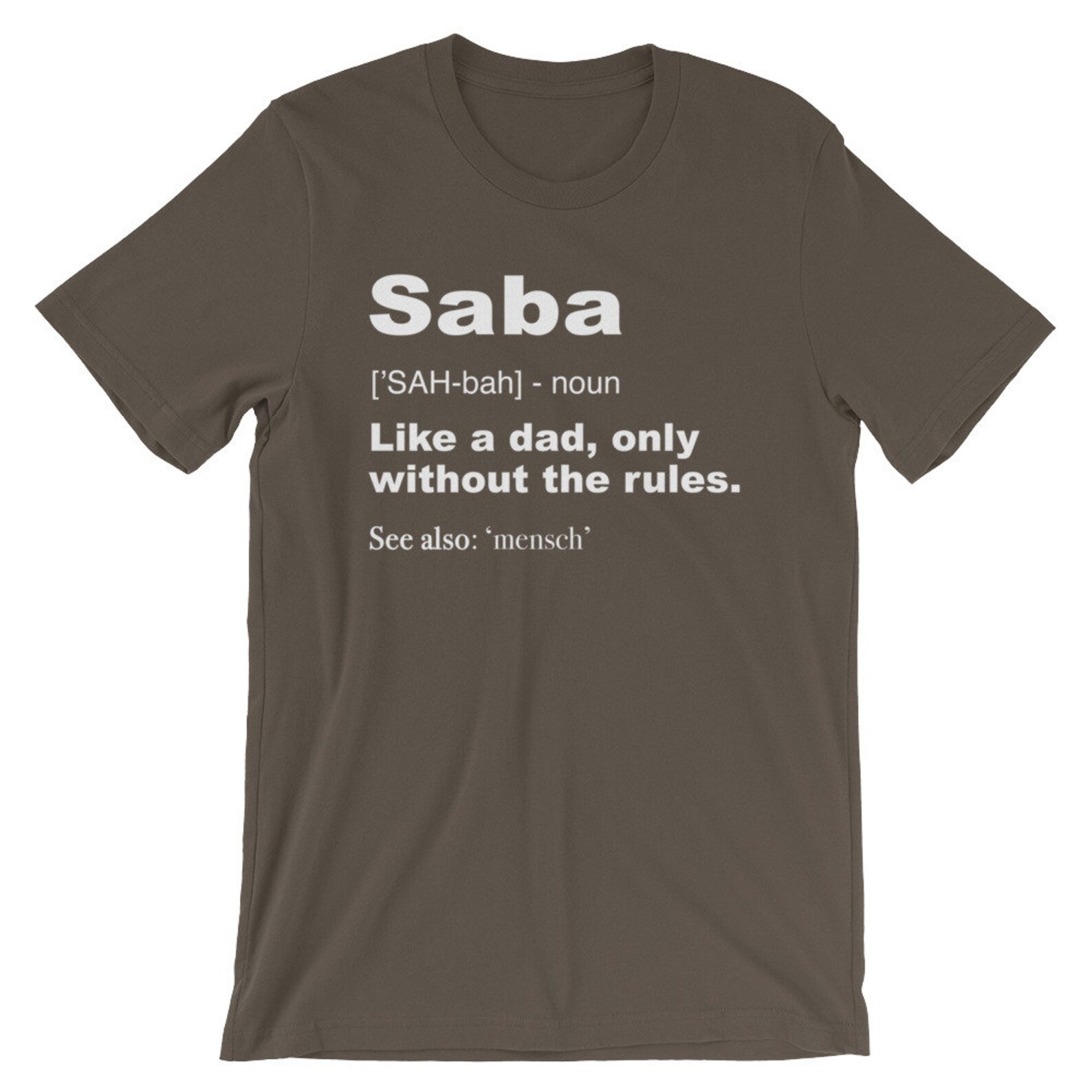 Funny Saba Shirt | Hanukkah Gift | Definition of Saba Shirt | New ...