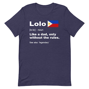 Definition of Lolo Shirt | Funny Filipino Gift | Fathers Day Shirt ...