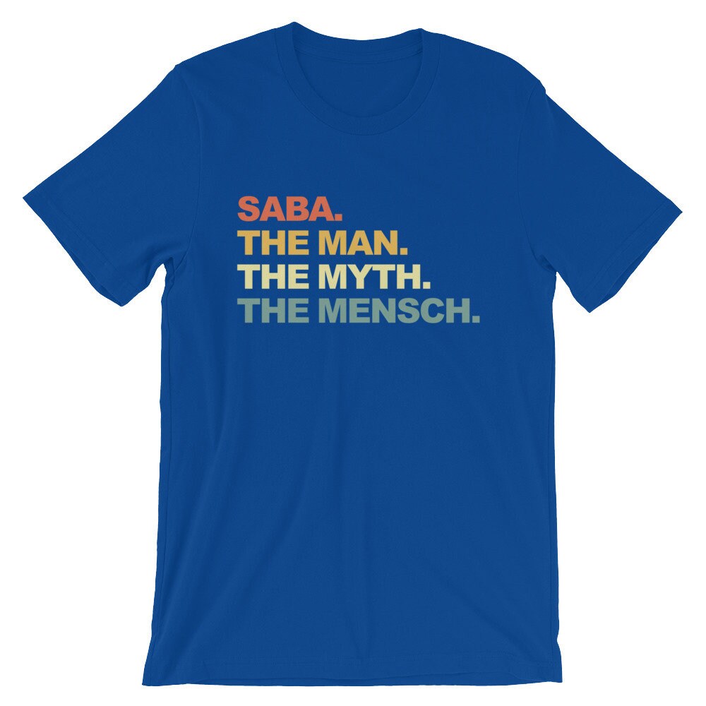 Saba the Man the Myth the Mensch Shirt| Hanukkah Gift | Funny Saba ...