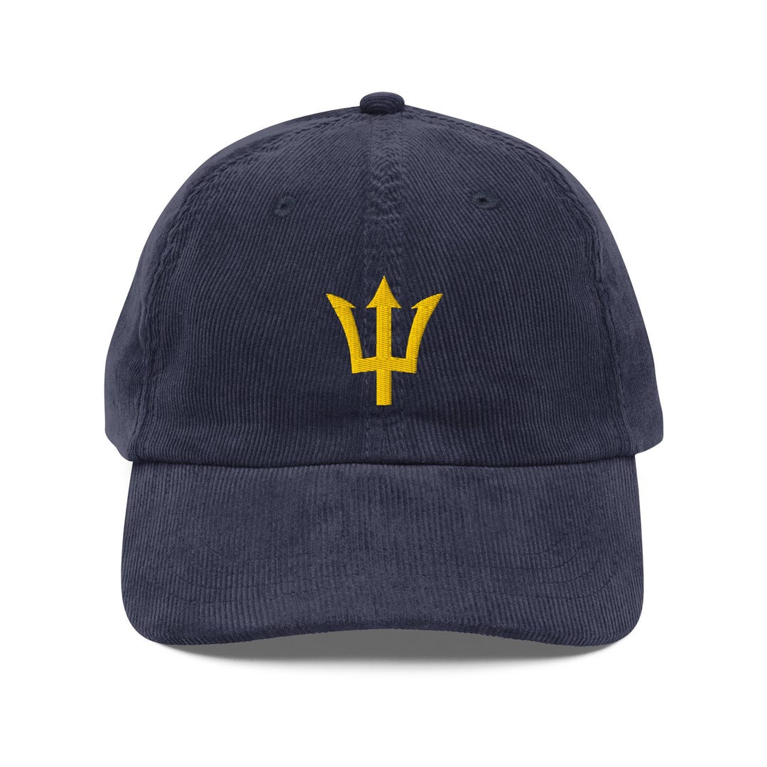 Barbados Corduroy Hat | Broken Trident Cap | Bajan Roots Apparel - Etsy