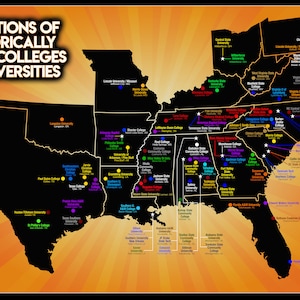 HBCU Locations Map - Etsy
