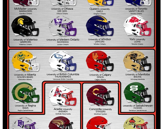 U Sports Poster canadian College Football Conference - Etsy