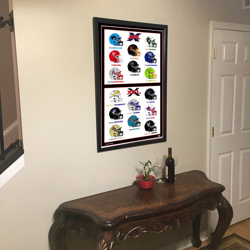 XFL Poster, Pro Football, Historical, Vintage, Sports Wall Art - Etsy