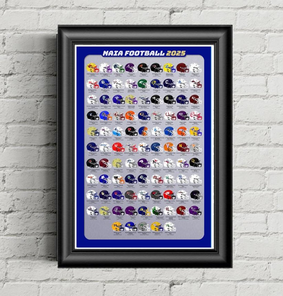 NAIA, College Football, Printed Poster, Sports Wall Art - Etsy