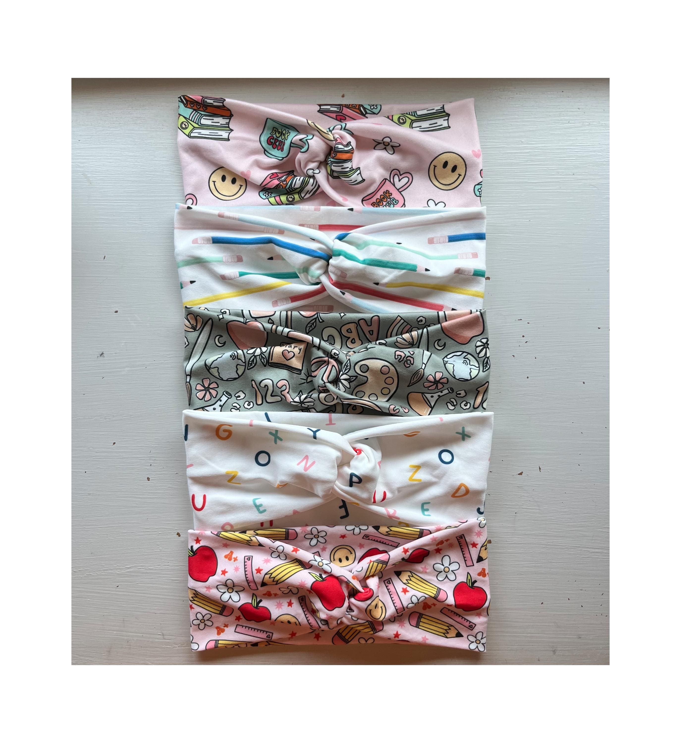 Soft Knit Twist-knot Headbands | Teacher Prints | Pencil Prints | Book ...