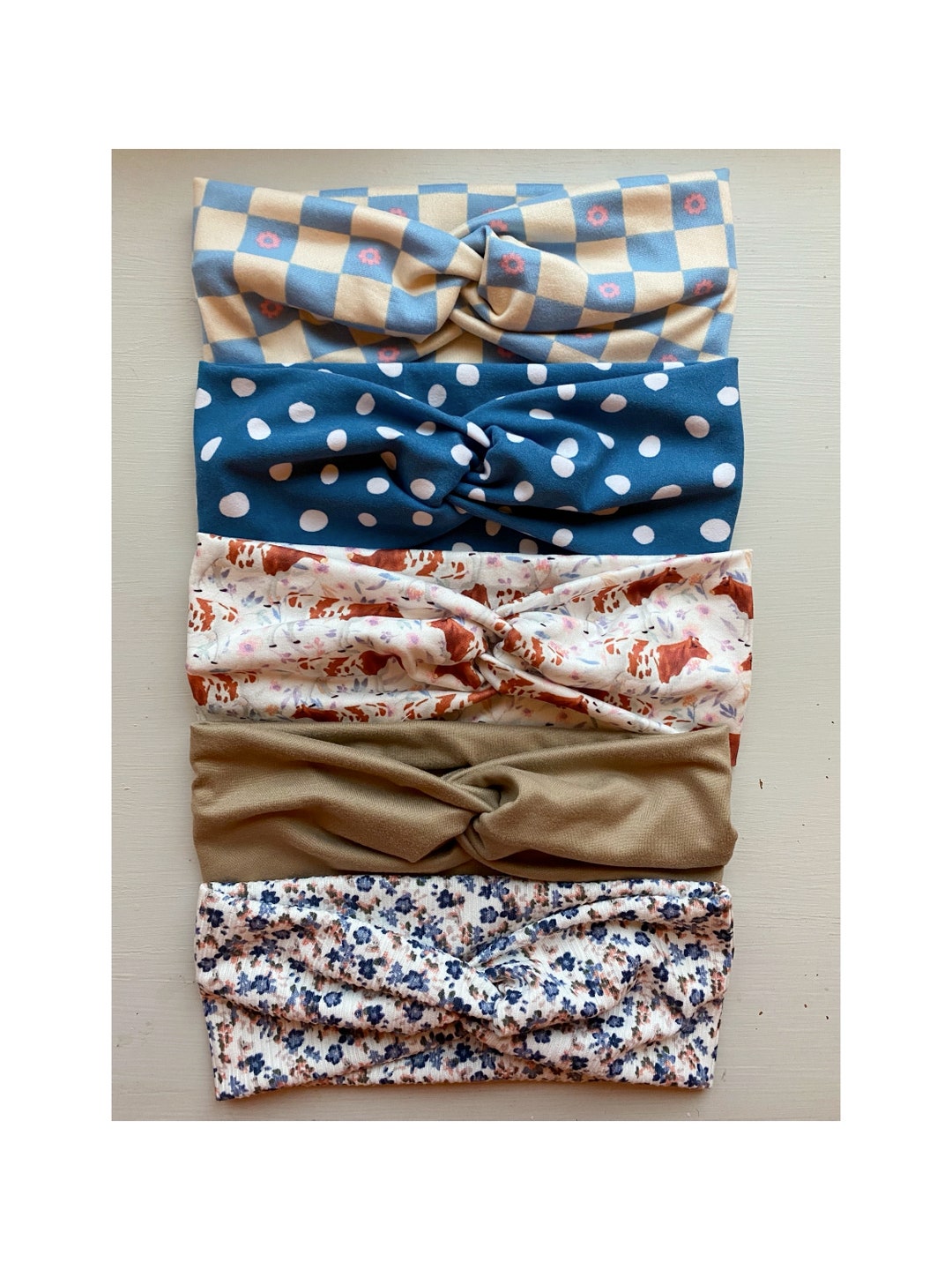 Soft Knit Twist-knot Headbands | Baby Blues | Headbands for Women ...