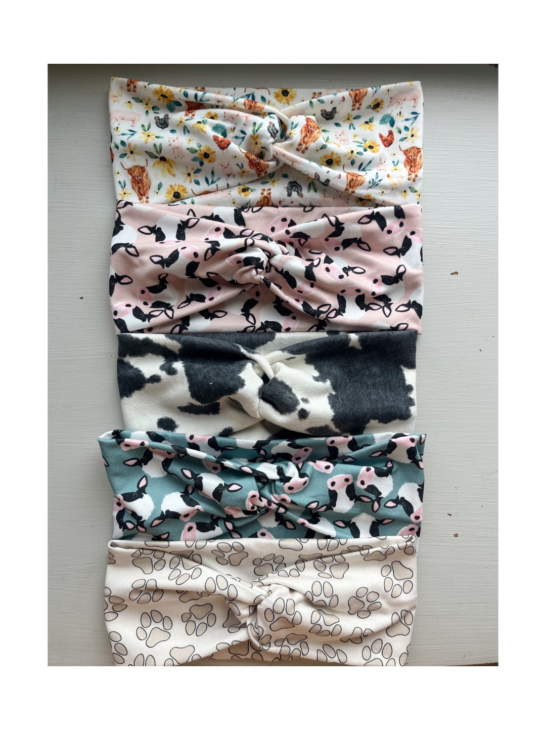 Soft Knit Twist-knot Headbands | Western Prints | Cow Prints | Animal ...