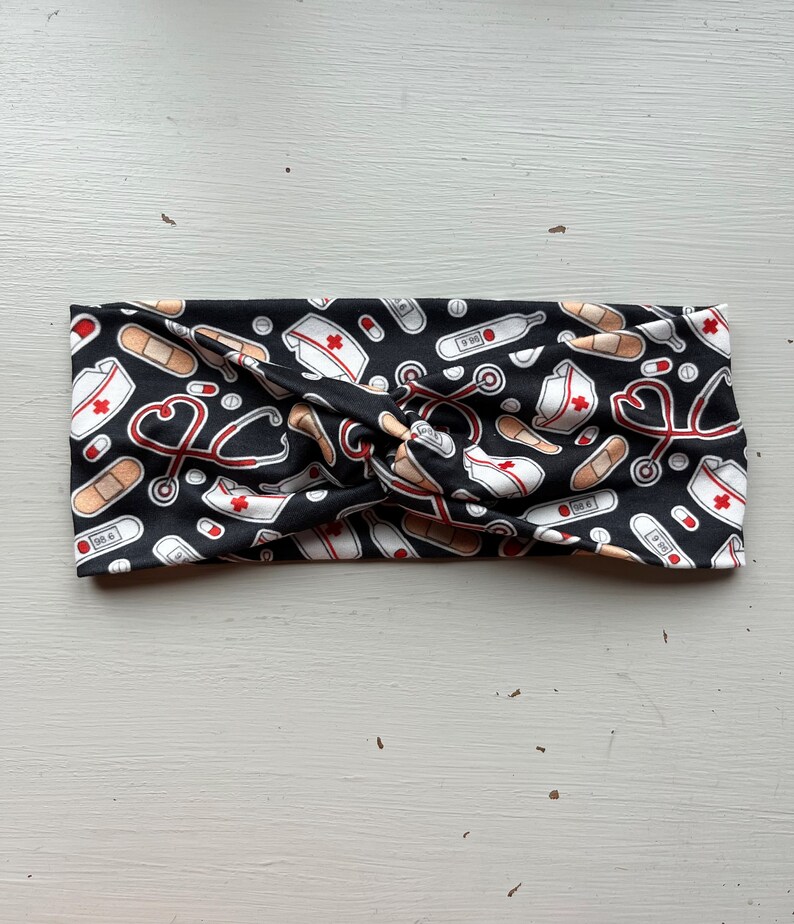 Soft Knit Twist-knot Headbands | Stethoscope Prints | Nurse Prints ...