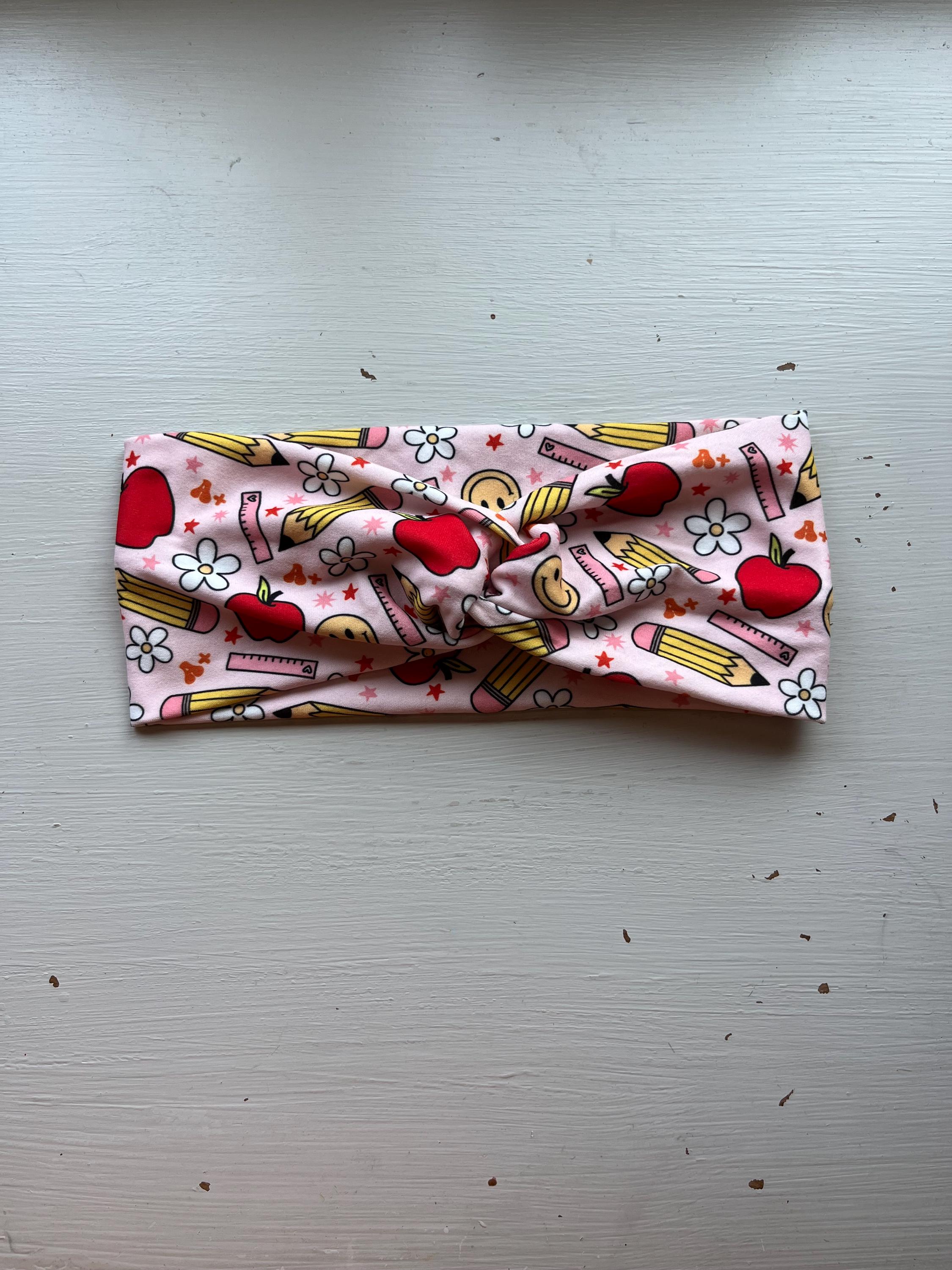 Soft Knit Twist-knot Headbands Teacher Prints Pencil Prints Book Prints ...