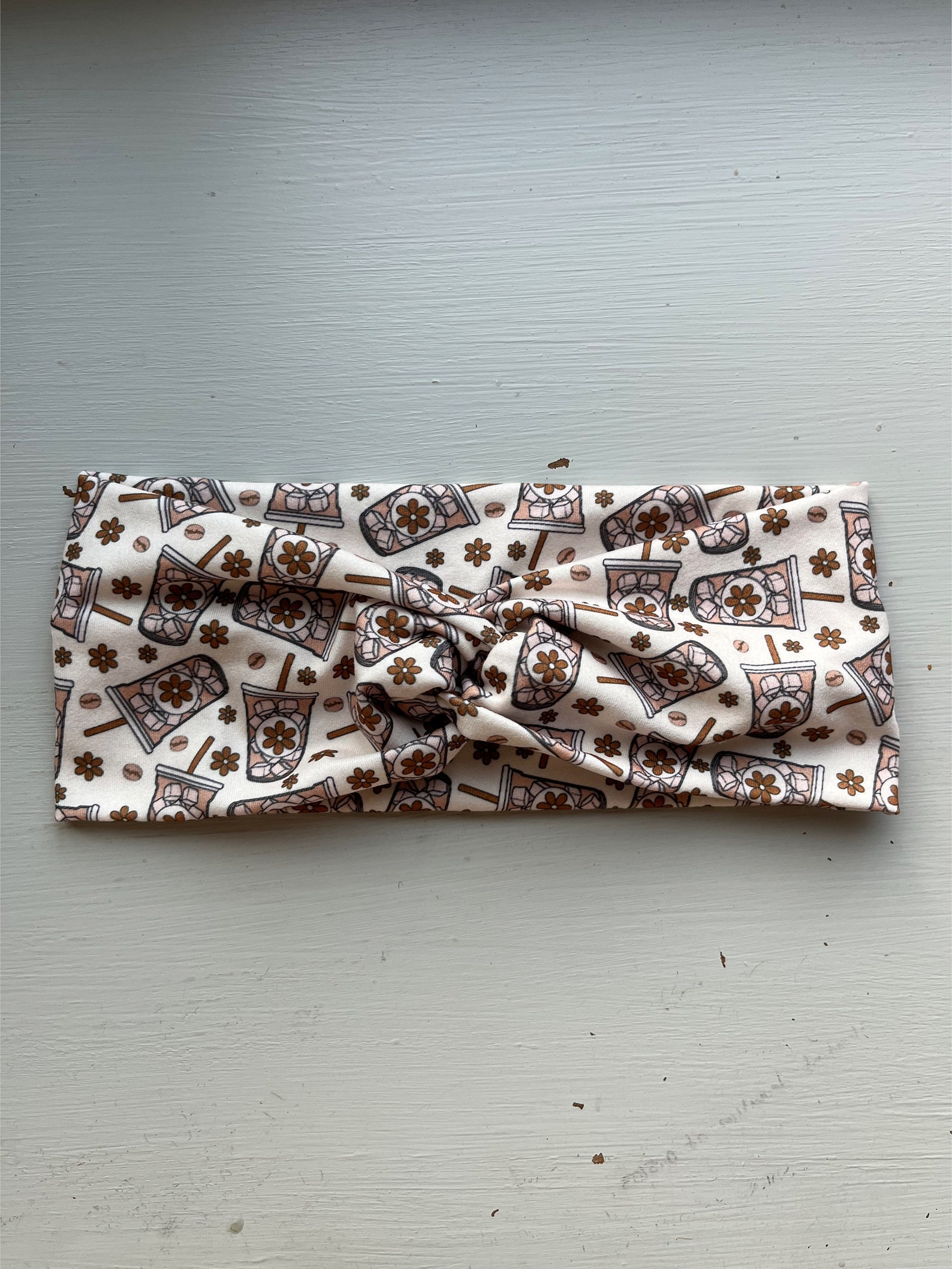 Soft Knit Twist-knot Headbands Reading Prints Coffee - Etsy