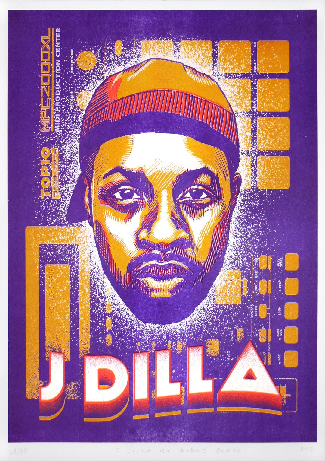 J DILLA - A3 Riso Print / Limited Edition - Etsy