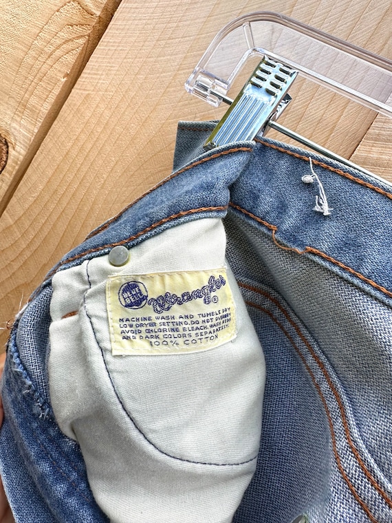 1970s Wrangler Blue Bell Light Blue Flared Bell Botto… - Gem