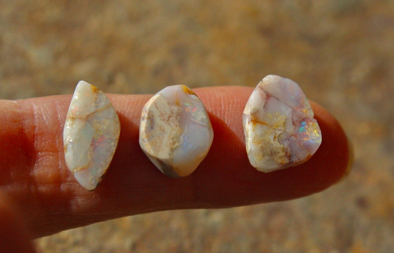 Trio of Spencer Opal "rub" Preform Cabochons, 8.5 Carats - Etsy