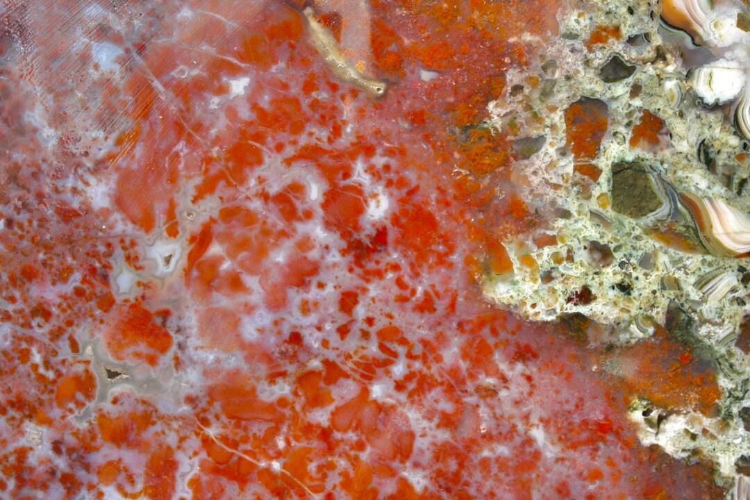 Red Moss Agate, Unpolished Lapidary Rough, 4.4 X 2.9 Inches - Etsy