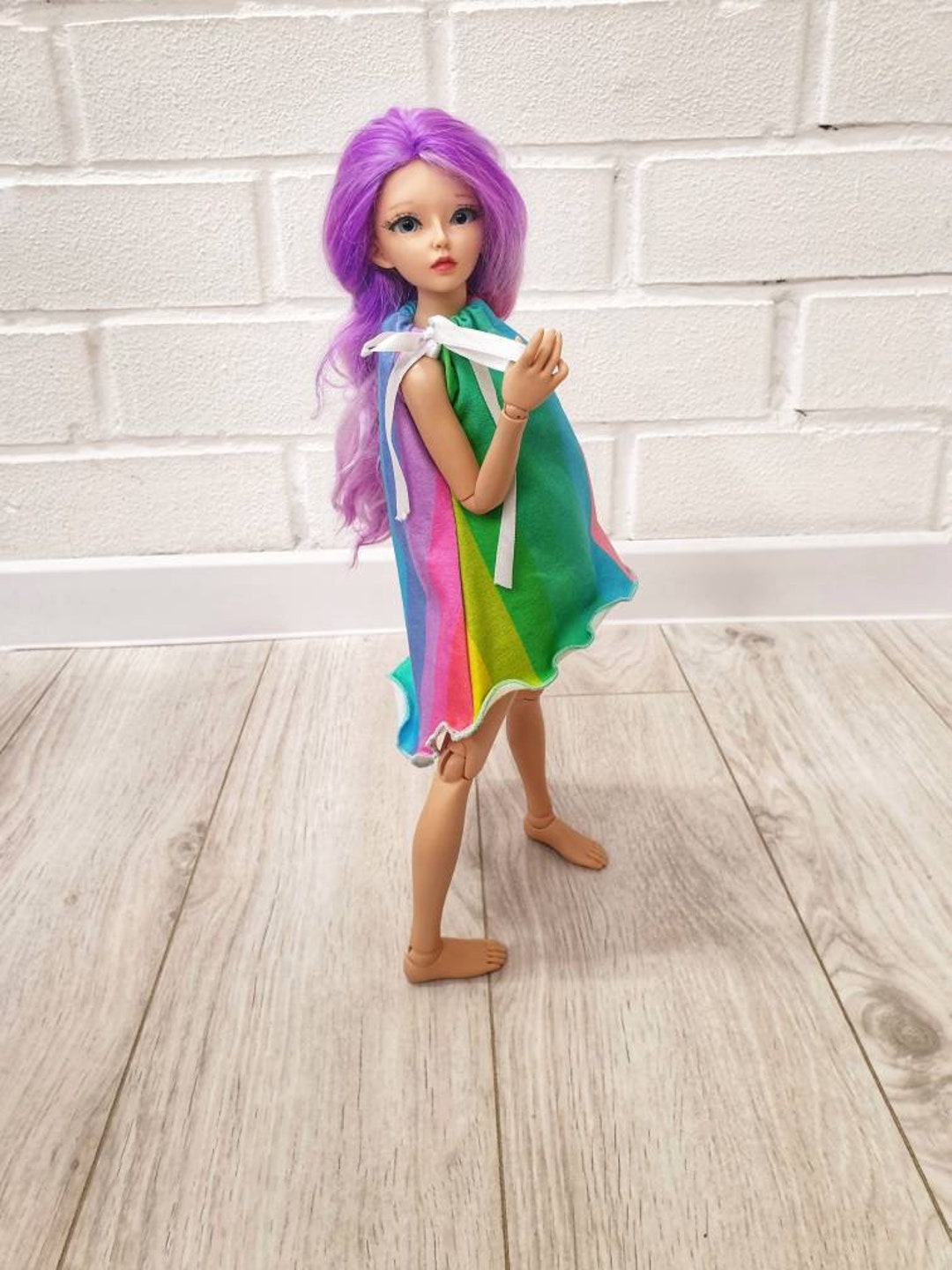 Sunny Beach Rainbow Dress for Bjd Doll Msd Outfit for Bjd 1/4 - Etsy