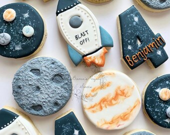 Rocket Ship Cookies - Etsy
