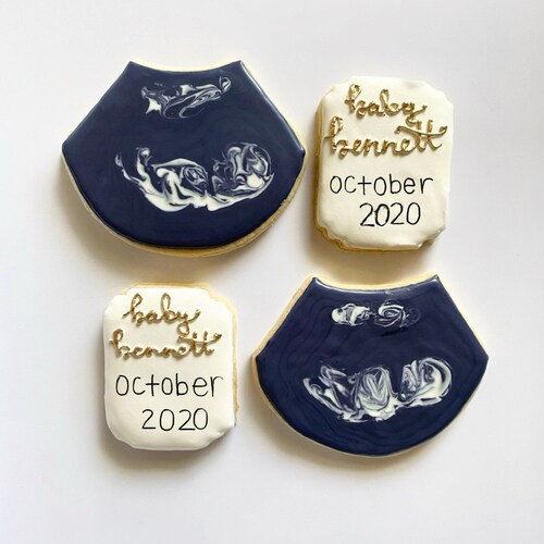 Vegan Pregnancy Announcement Cookies Baby Coming Soon | Etsy