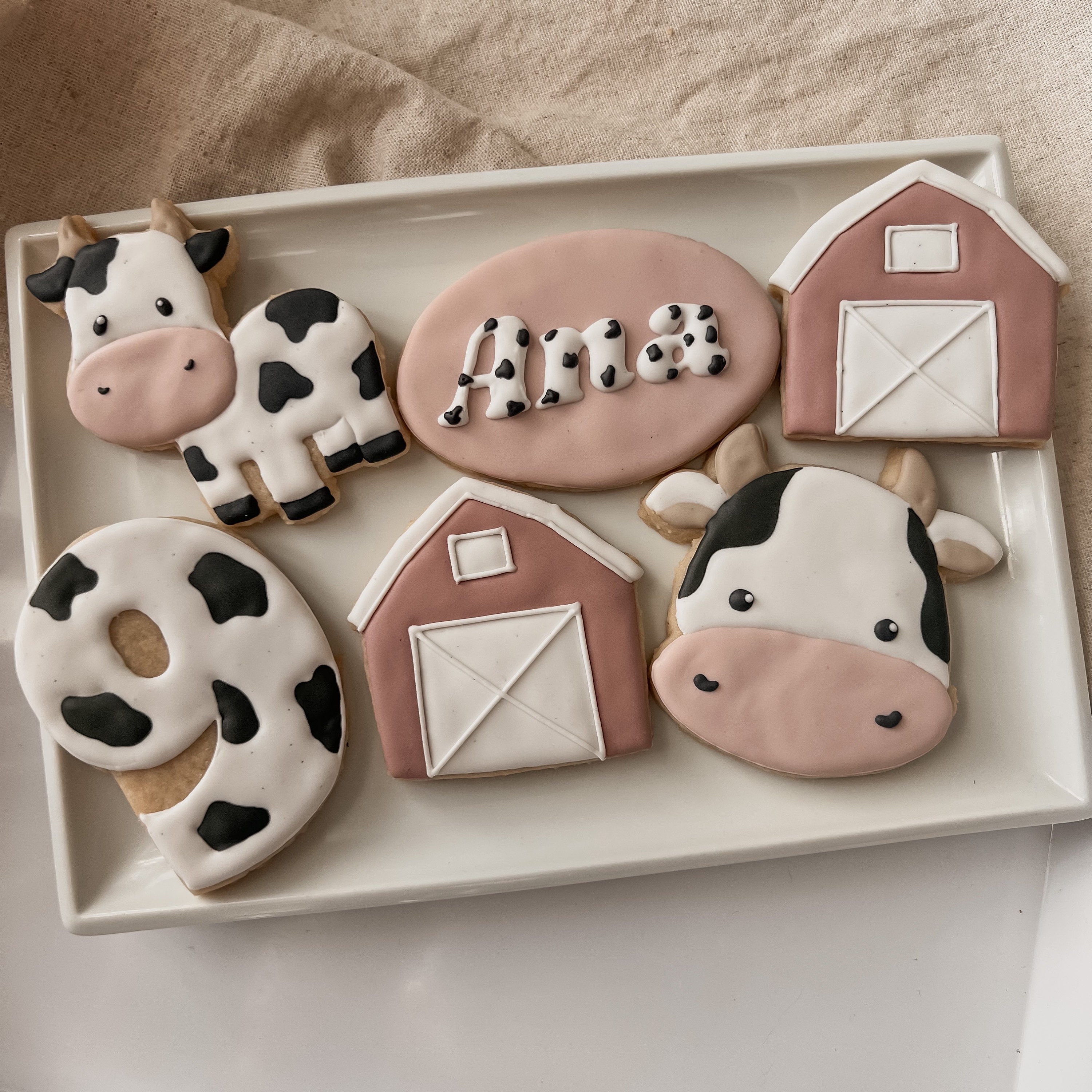 Vegan Farm Animal Sugar Cookies | Cow Cookies | Cow Print Cookies - Etsy