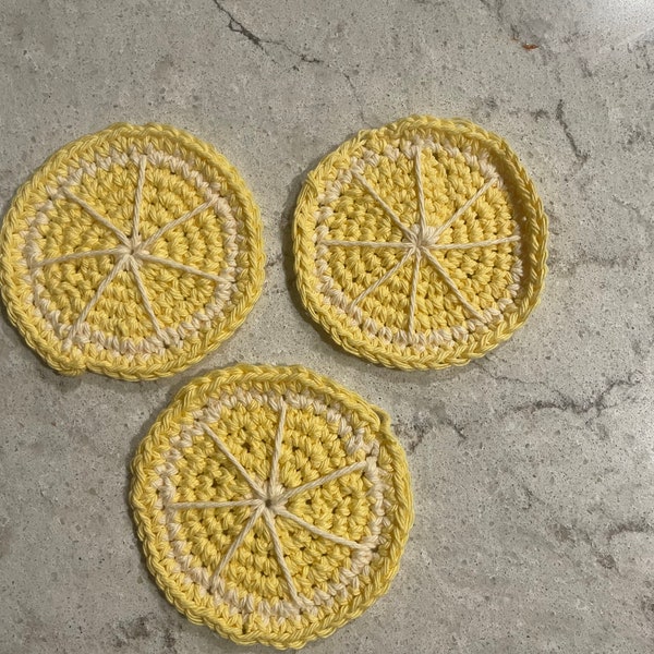 Lemon Coasters - Etsy