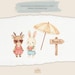 Beach Summer Clipart, Cute Beach Animals, Ocean Nursery Clipart, Baby ...