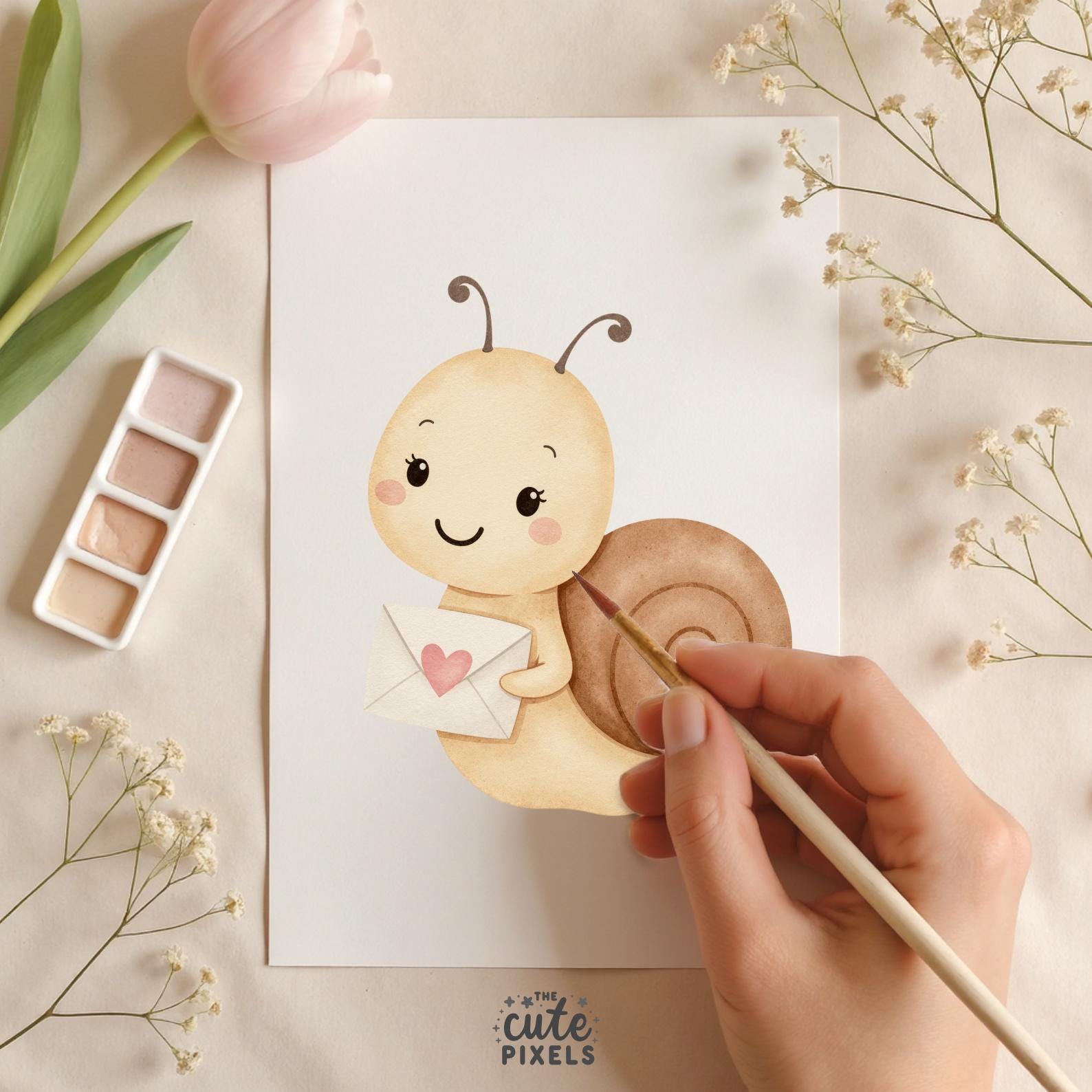 Cute Insects Clipart Bundle, Love Bugs PNG, Spring Garden Creatures ...