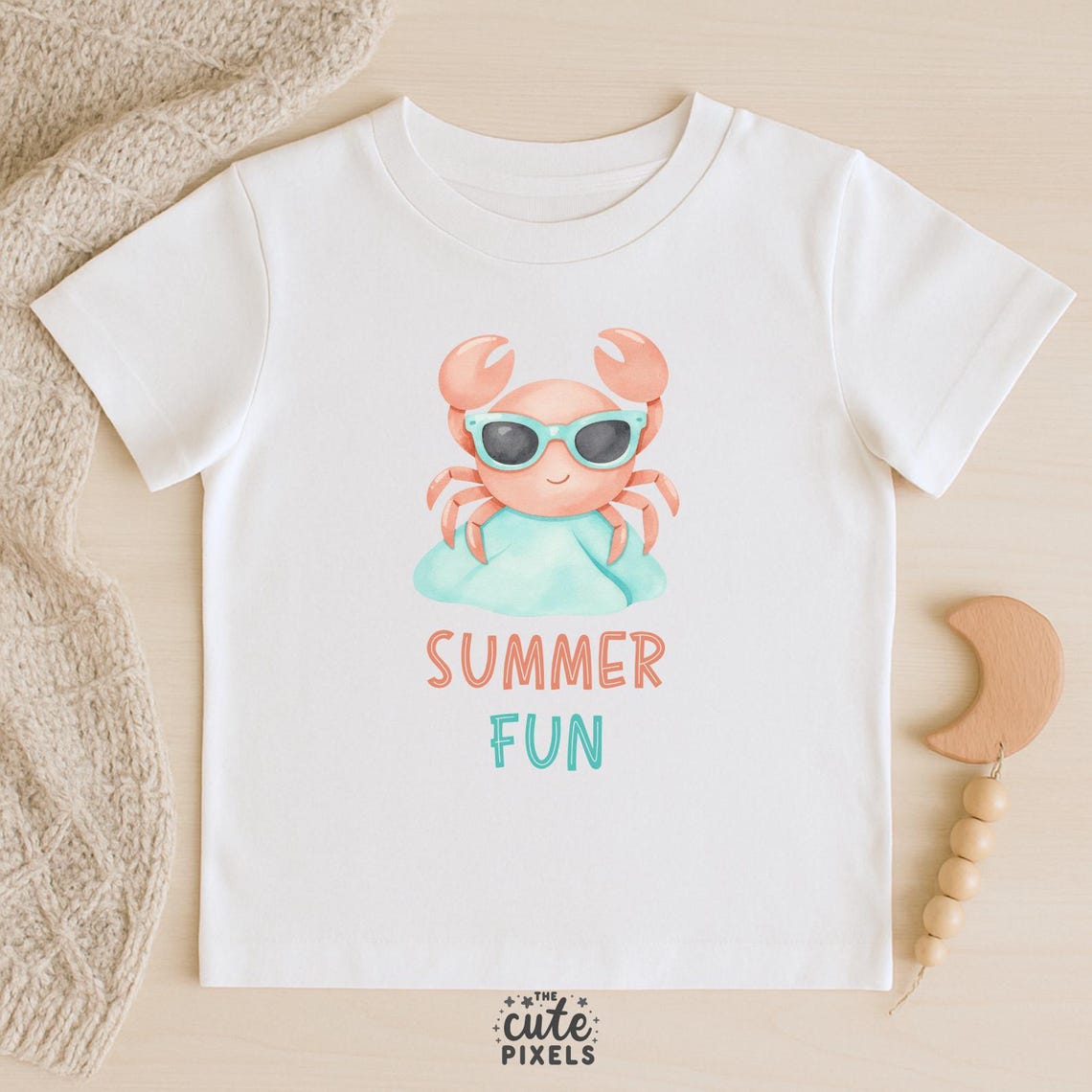 Beach Summer Clipart, Cute Beach Animals, Ocean Nursery Clipart, Baby ...