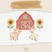 Farm Animal Birthday, Barnyard Birthday, Farm Baby Shower Clipart, Cute ...
