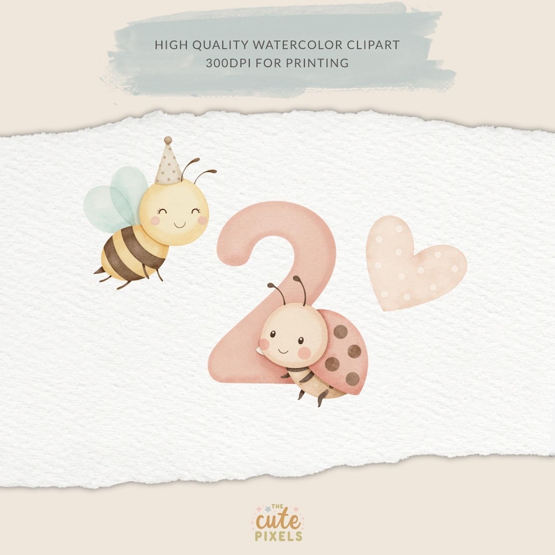 Cute Insects Clipart Bundle, Cute Bee PNG, Spring Garden Creatures ...