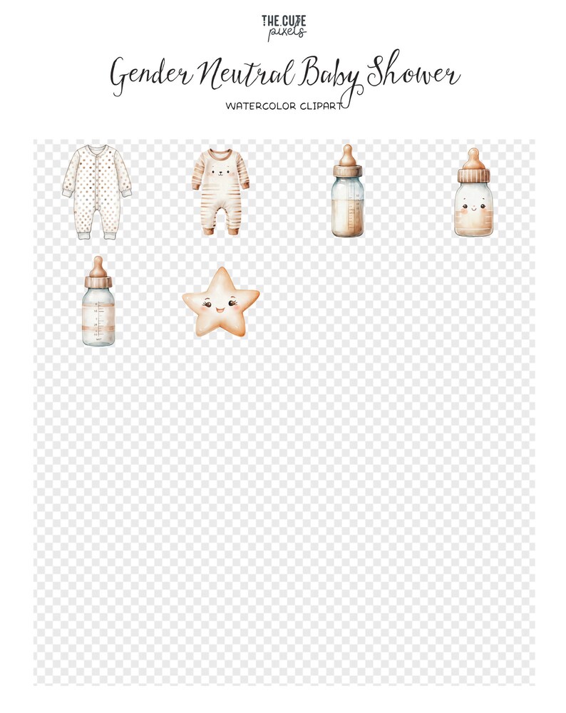 Gender Neutral Baby Shower Clipart, Teddy Bear Clipart, Teddy Bear PNG ...