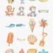 Wild Beach Summer Clipart, Cute Beach Animals, Ocean Nursery Clipart ...