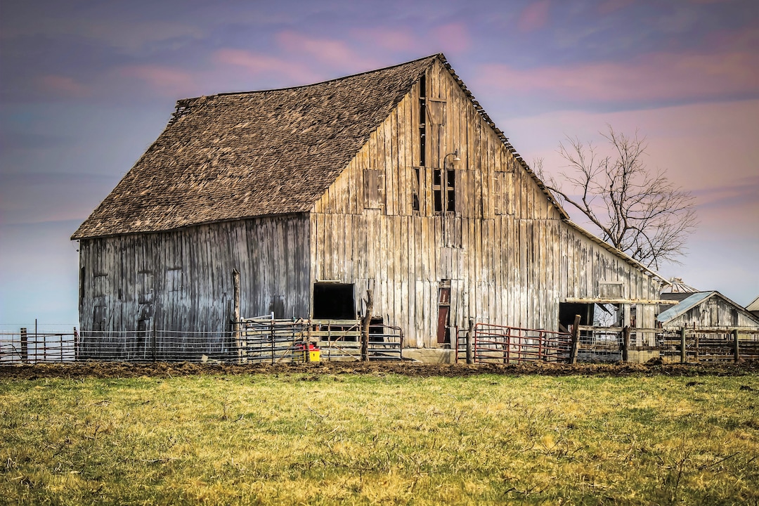 Barn Photography, Rural Photography, Sunset, Farm Decor, Wall Art - Etsy