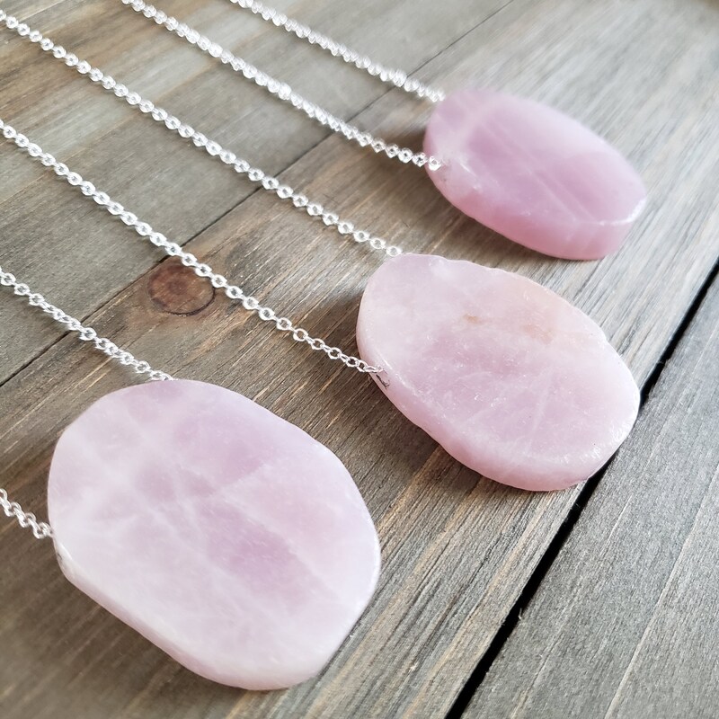 Pink Stone Pendant - Etsy