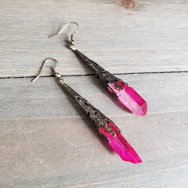 Ruby Aura Quartz - Etsy