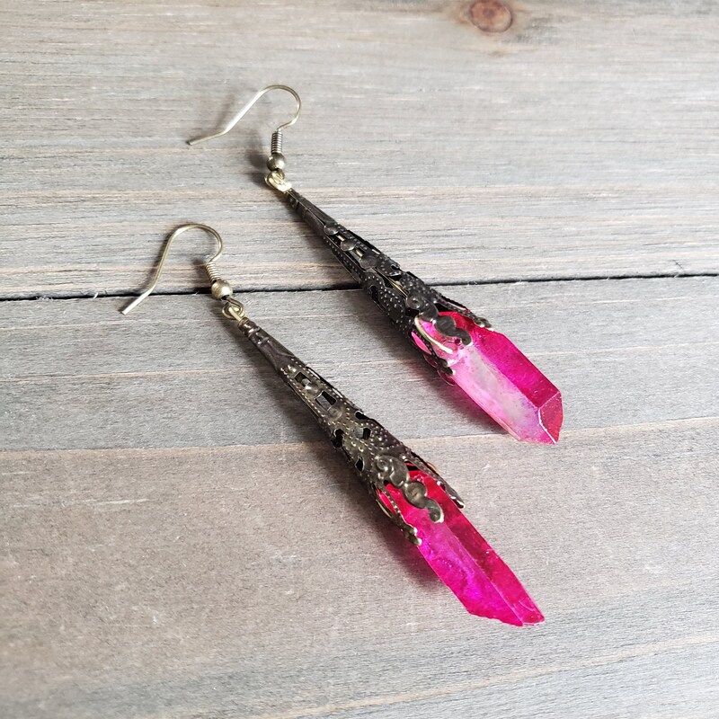 Ruby Aura Quartz - Etsy