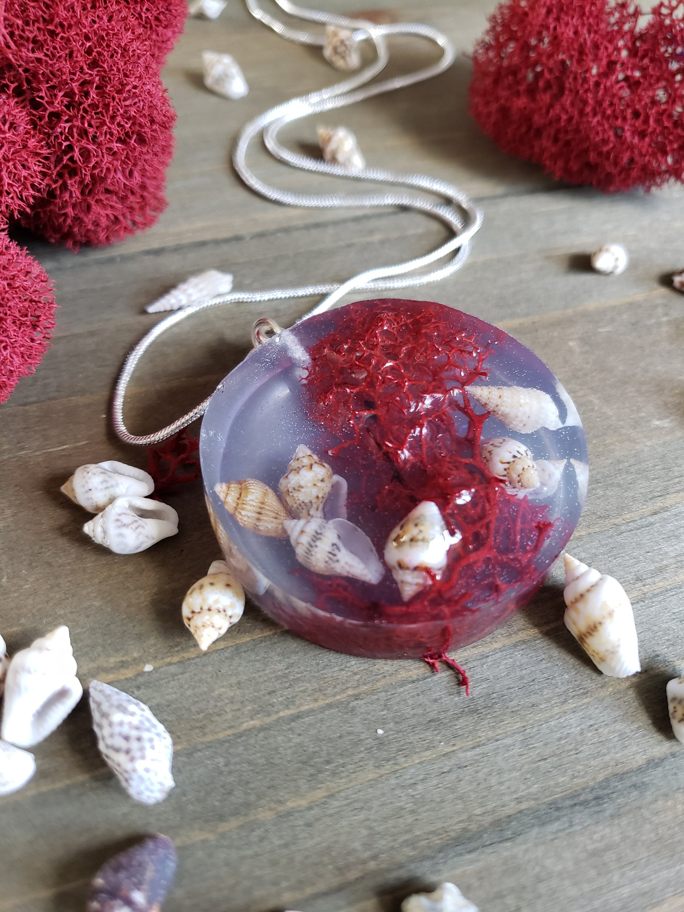 Coral Resin Jewelry