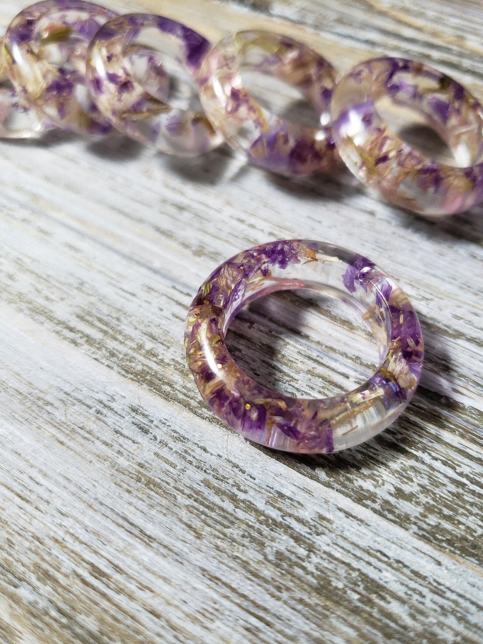 Tiger Lily Flower Rings- Handmade Rings- Resin Rings- Flowers in Resin ...