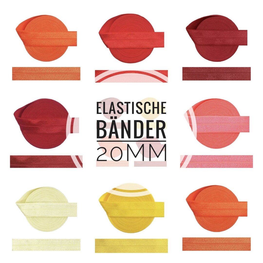 1,39EUR/m) 5 meter, Falzgummi Gummiband Elastikband uni Einfassband ...