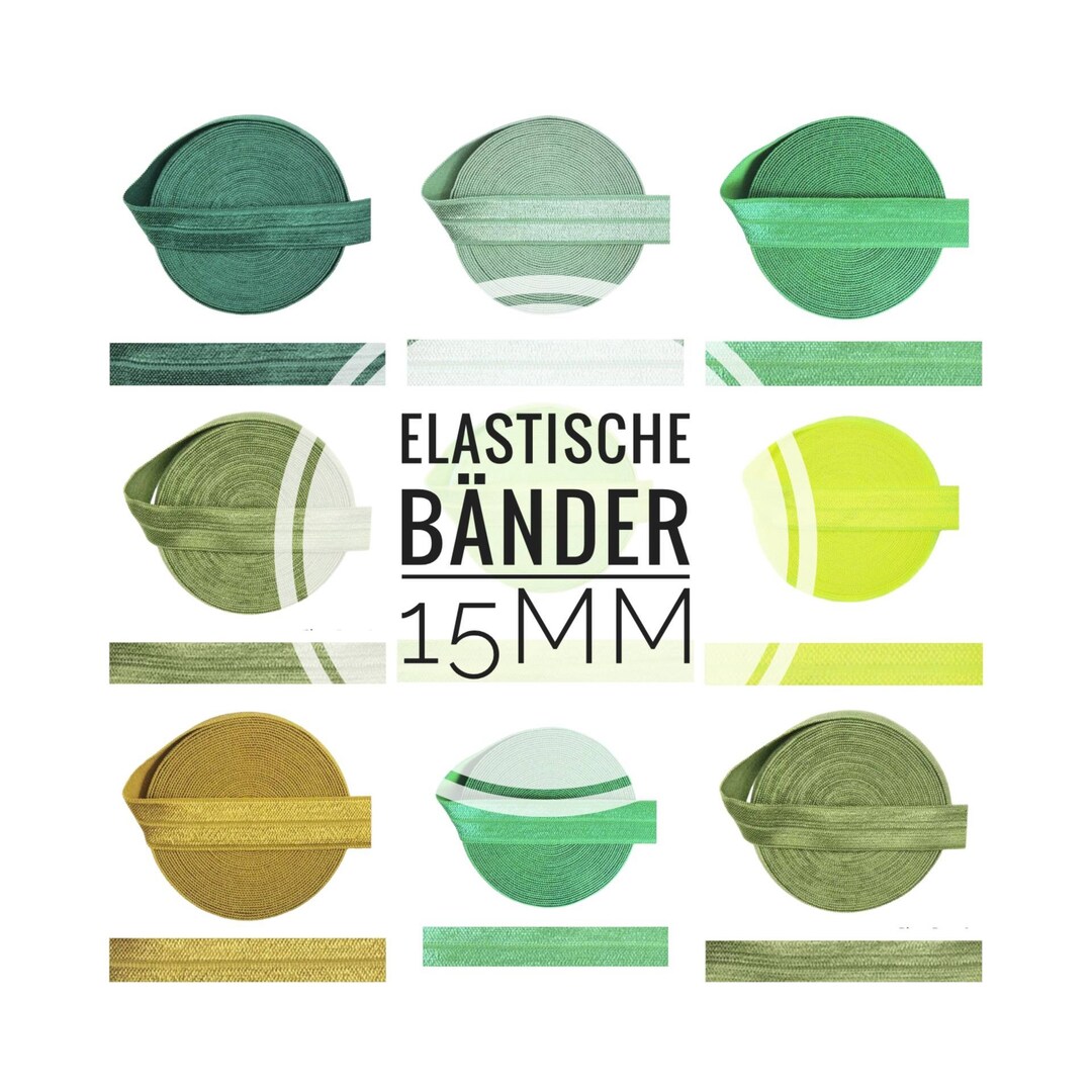 15mm X 1 Meter DIY Gummiband Elastik Recycelt Uni Elastische ...