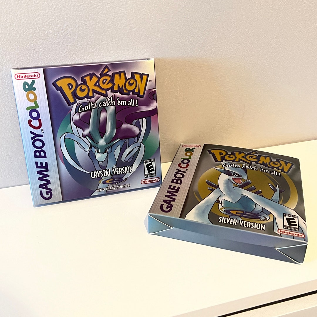 Holographic Replacement Pokemon Crystal, Gold, and Silver Gameboy Boxes ...
