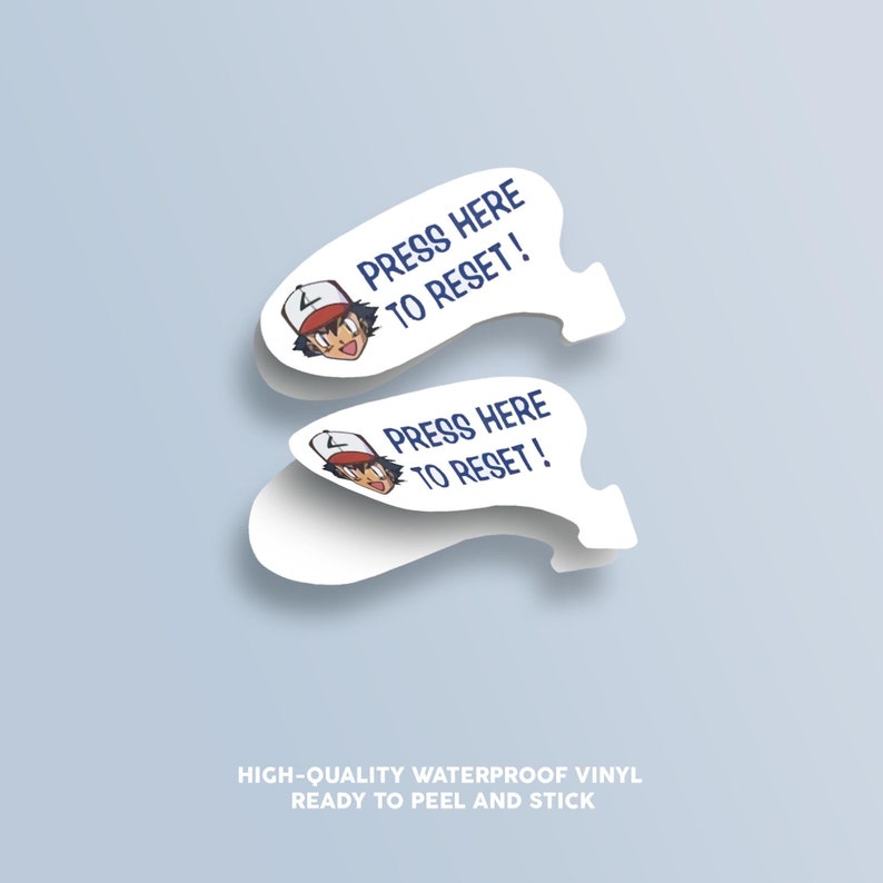 Press Here to Reset - Sticker for Pokemon Nintendo 64 Console ...
